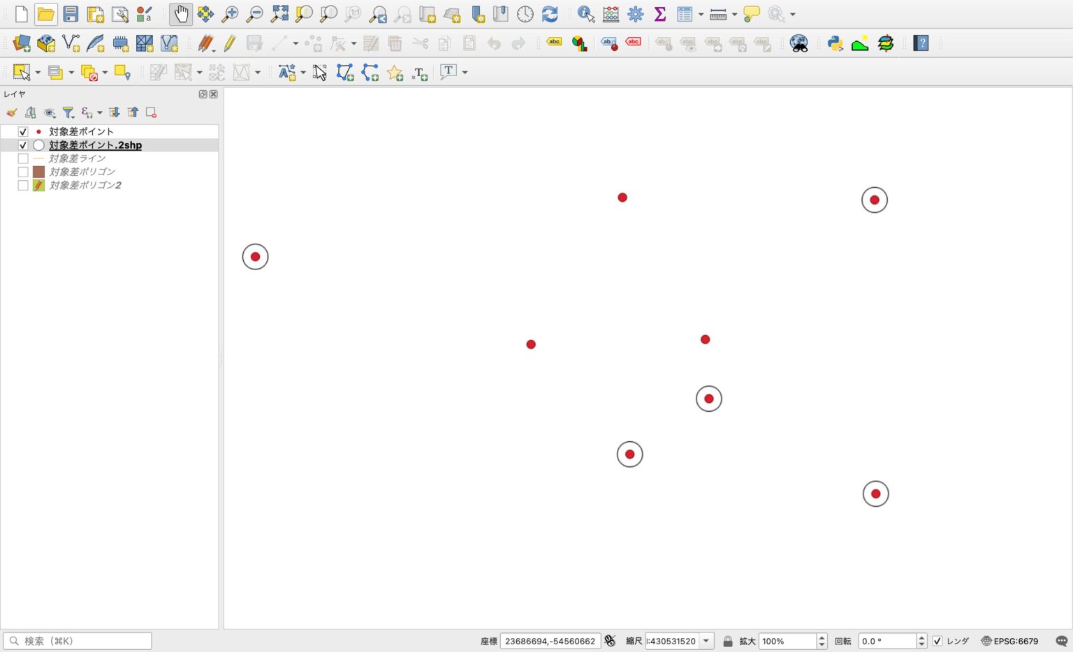 QGISで対象差でポリゴン等の重ならない部分を抽出する方法。（対象差分） - GISつかいかた辞典